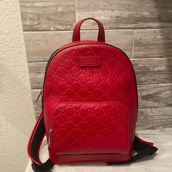 Gucci | Bags | Red Gucci Backpack | Poshmark